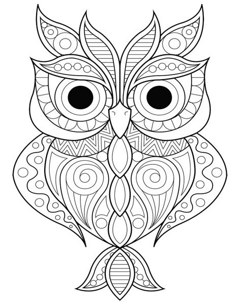 Mandala z sową do druku