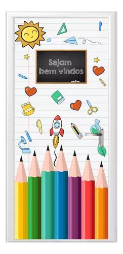 Capa Decorativa Porta Volta As Aulas Tecido Vários Modelos