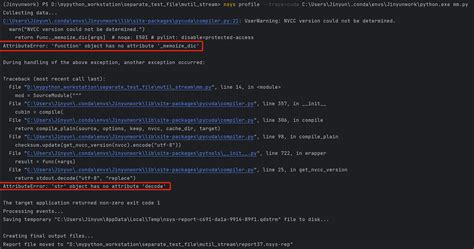 error using nsight system to analyze pycuda profiling x86 windows targets nvidia developer