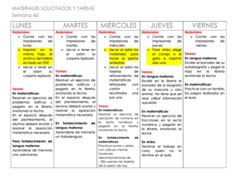 Impresiones Archivo Sem Lunes Martes Mi Jueves Viernes