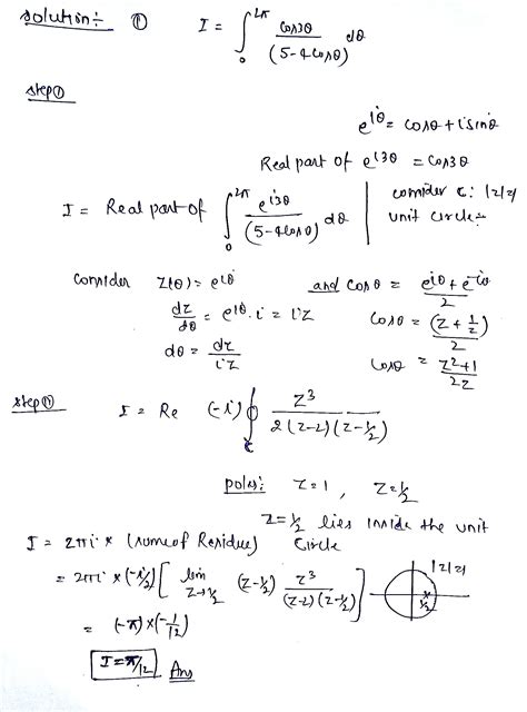 [solved] complex analysis cauchy residue theorem employ contour integration course hero