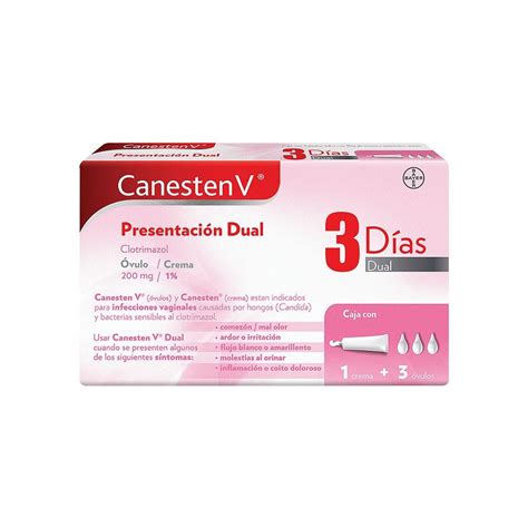 Canesten V Dual 3Días Tratamiento para Aliviar los Síntomas de la