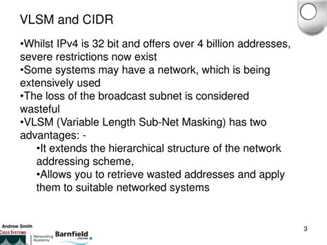 PPT VLSM And CIDR Variable Length Subnet Masking And Classless Inter