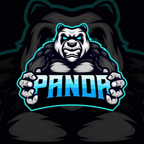 Vetor premium de ilustração de logotipo de mascote panda Vetor Premium