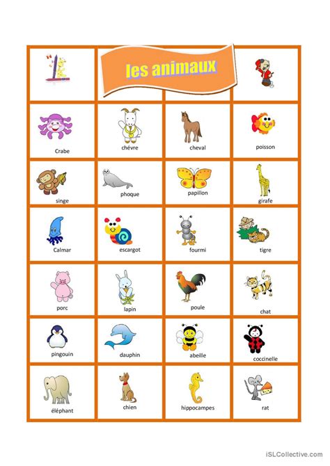 Les Animaux Dictionnaire Visuel Ou T Fran Ais Fle Fiches Pedagogiques