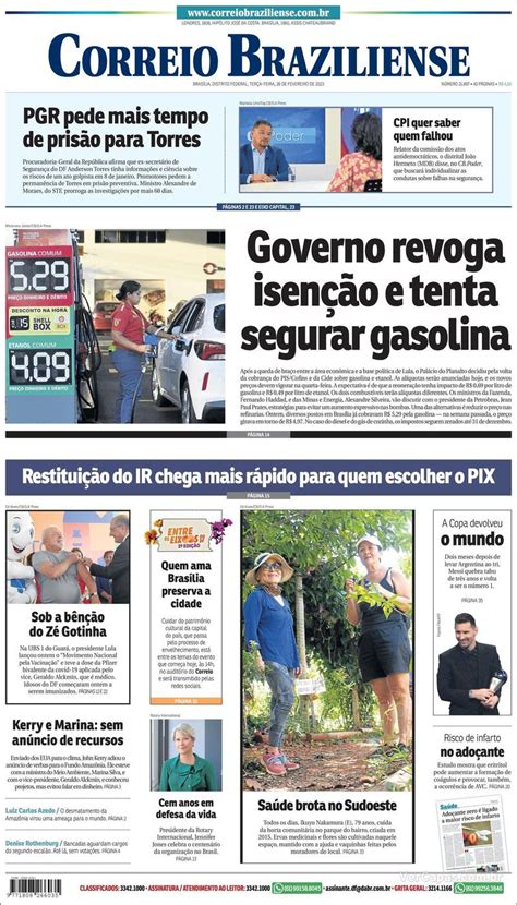 Capa Correio Braziliense Edição Sábado 26 de Março de 2022