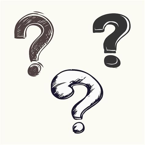 Premium Vector Hand Drawn Doodle Questions Marks Set