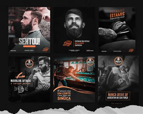 Social Media Barbearia on Behance Marketing de mídia social Social