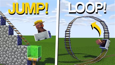 Minecraft 10 Roller Coaster Build Hacks Ideas YouTube