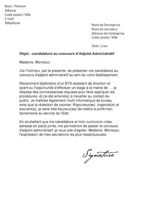 Lettre De Motivation Candidature Spontan E Agent Des Services