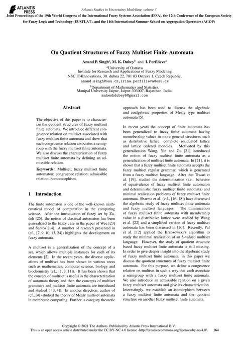 pdf on quotient structures of fuzzy multiset finite automata