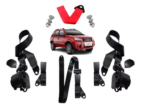 Kit Cinto Segurança Traseiro Ecosport Ford Retrátil 3 Bancos