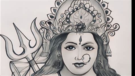 How To Draw Maa Durga Face Pencil Sketch For Beginners Step By Step