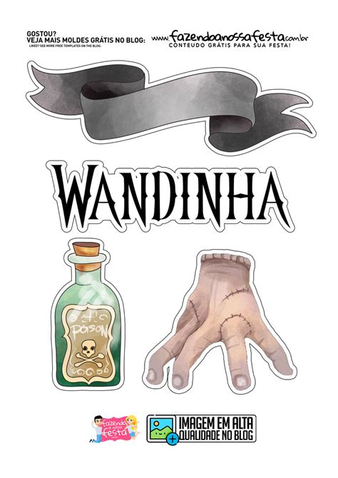 Aplique 1 Wandinha Cute Fazendo A Nossa Festa