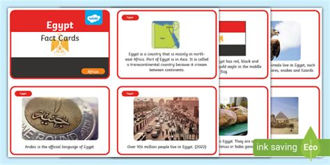KS1 Egypt Fact Cards Geography Teacher Made Twinkl