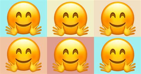 What The Hugging Face Emoji Means In Texting Emoji Blushing Face