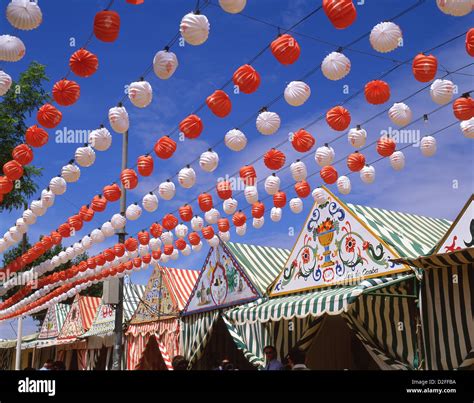 Colourful Casetas At Feria De Abril De Sevilla Seville April Fair