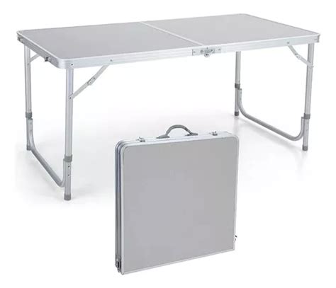 Mesa Dobravel Portatil Vira Maleta Camping Praia 120x60cm Frete grátis