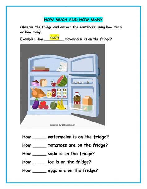Ejercicio Interactivo De How Many And How Much Ejercicios
