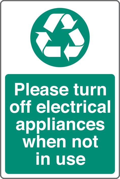 Recycling Waste Management Trash Bin Label Sticker Save Energy Sign