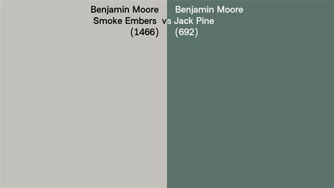 Benjamin Moore Smoke Embers Vs Jack Pine Side By Side Comparison