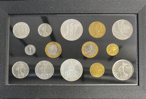 France Year Set FDC 1989 14 Monnaies Dont 10 Francs Montesquieu