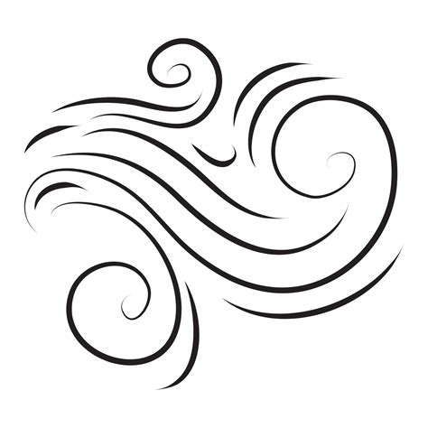 Garabato Viento Ilustraci N Vector Handrawn Estilo Vector En