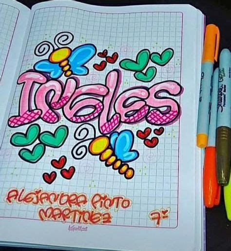 Ideas Para Marcar Tus Cuadernos Como Marcar Cuaderno De Ingles Dibujos