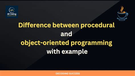 difference between procedural and object oriented programming