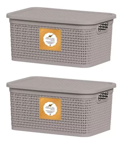 Pack Cajas Organizadoras Medianas Chicas S Mil Rattan Lt Meses
