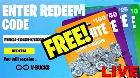 Fortnite LIVE FREE VBUCKSGifting Battle Pass Chapter 5 VBUCK CODES