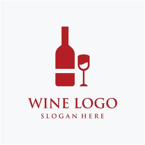 Premium Vector Wine Logo Template Design With Wine Glasses And