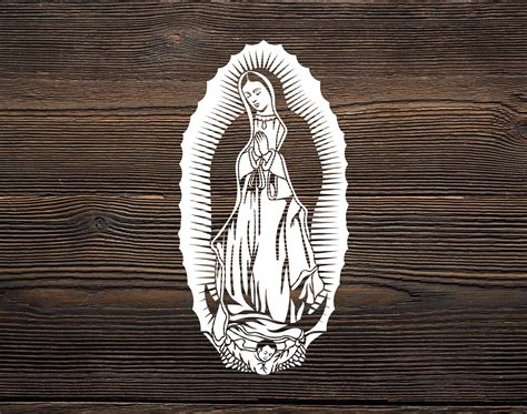 Virgen De Guadalupe SVG PNG File Virgin Mary Svg Mother Mary Etsy