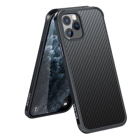 Etui Iphone 11 Pro Sulada Carbon Fiber Obudowa Hybrydowa Czarne Inna