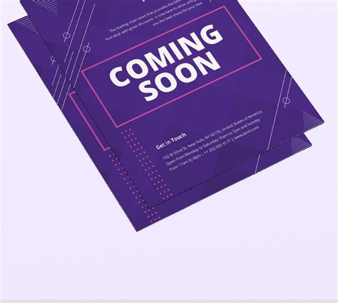 Coming Soon Flyer Template In PSD Illustrator InDesign Word Pages