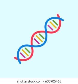 Vector Colour Illustration Dna Icon Flat Stock Vector Royalty Free