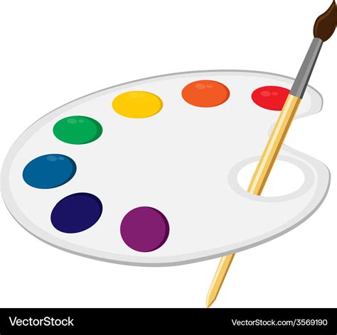 How To Draw A Paint Palette And Brush At Tamara Tucker Blog
