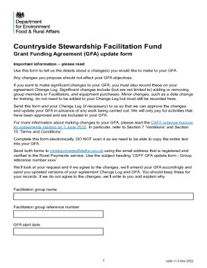 Fillable Online Countryside Stewardship Facilitation Fund Grant Funding
