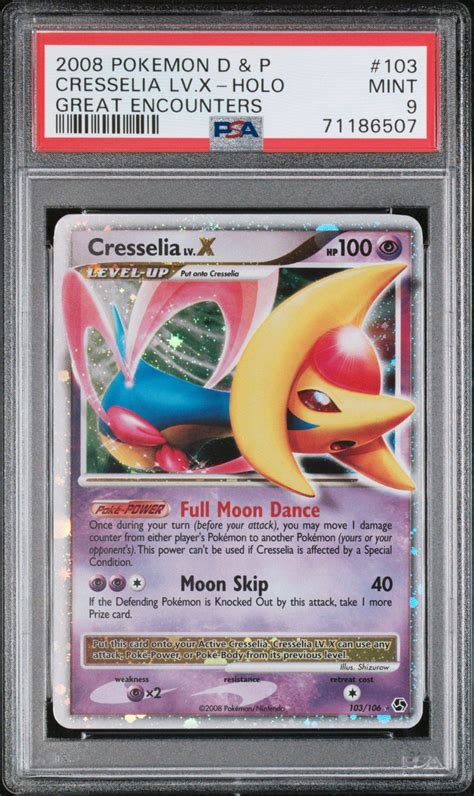2008 Pokemon Diamond Pearl Great Encounters 103 Cresselia Lv X Holo