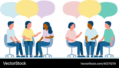 Meet Of Team People For Talk Dialog Royalty Free Vector