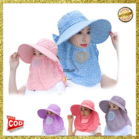 Jual Topi Pantai Wanita Traveling Bucket Hat Berkualitas Lebar Korean