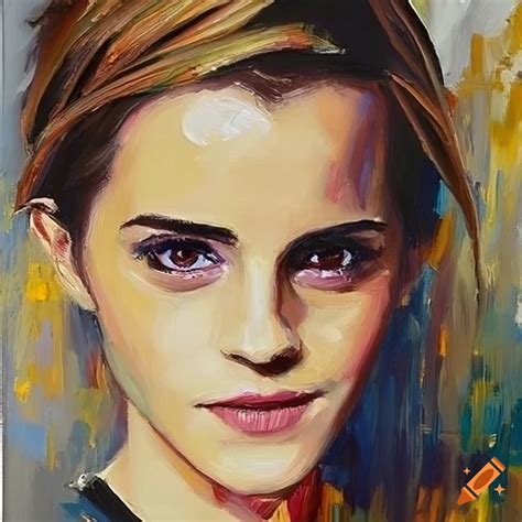 Impressionist Painting Of Emma Watson On Craiyon