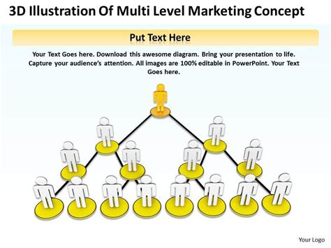 D Illustration Of Multi Level Marketing Concept Ppt Graphics Icons