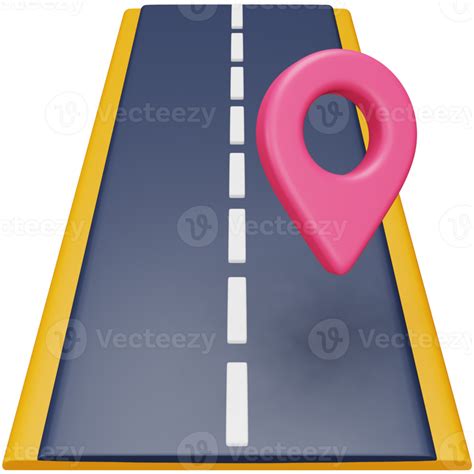 Road Location D Rendering Isometric Icon Png