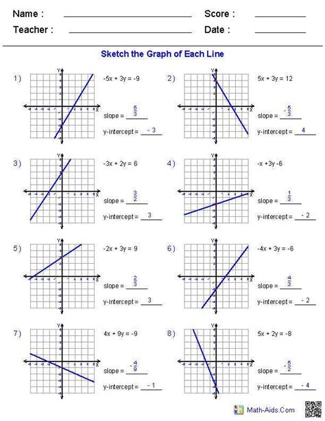 linear function worksheet pdf