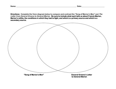 Directions Complete The Venn Diagram Below To Compare And