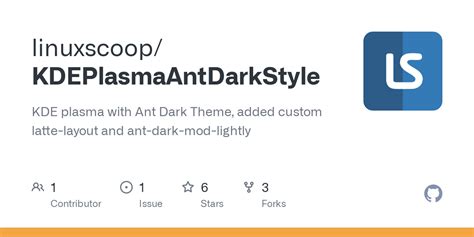 GitHub Linuxscoop KDEPlasmaAntDarkStyle KDE Plasma With Ant Dark