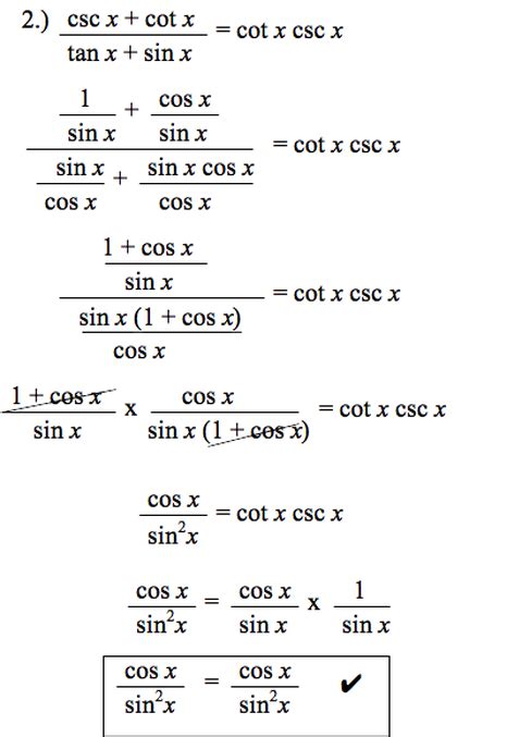 trigonometric identities practice worksheet verifying trig identities trigonometric