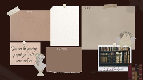 Dark Academia Desktop Organizer Wallpaper Desktop Wallpaper Organizer