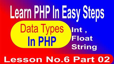 php data types integer float and string learn integer float and string data type youtube